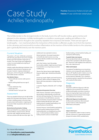 Case Study on Achilles Tendinopathy - Proud to be a Pod