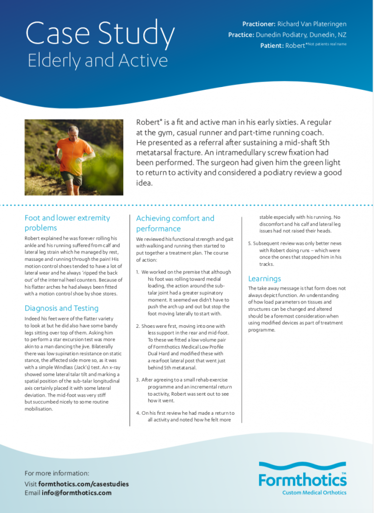 Elderly, Active Patient Podiatry Case Study-Proud to be a Pod